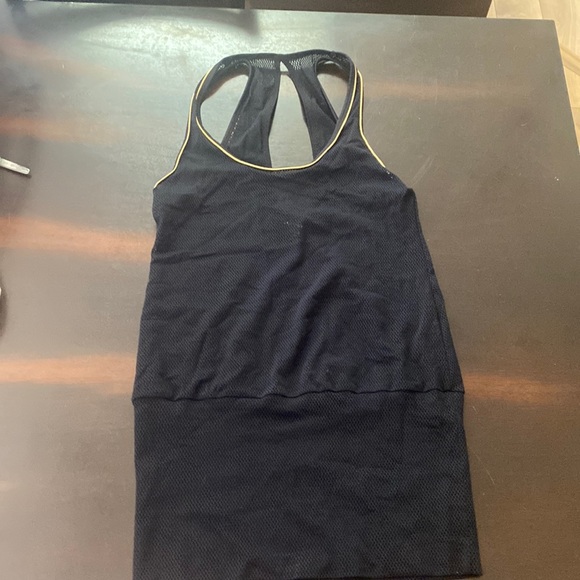 bebe | Tops | Bebe Sport Mesh Racerback Tank With Gold Trim Detail ...